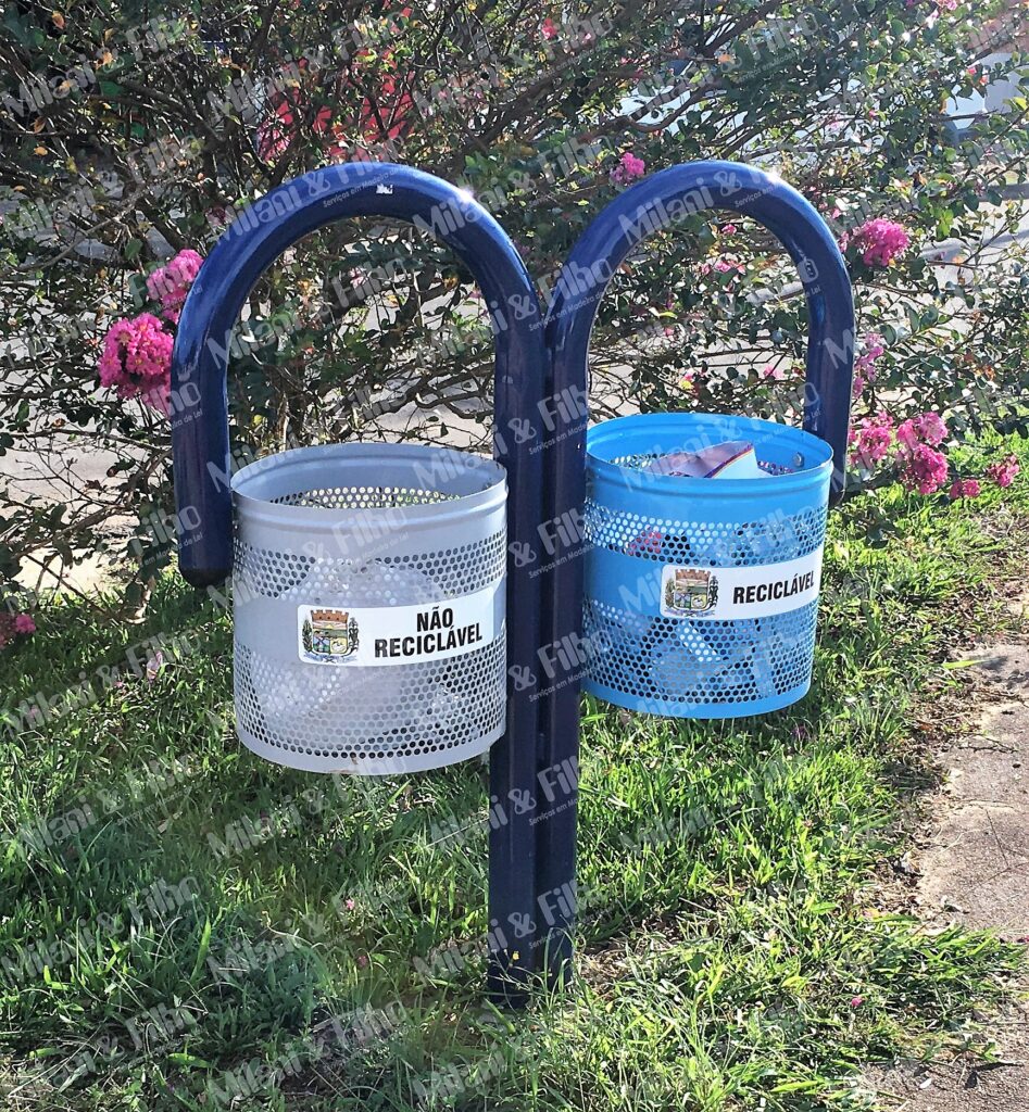 Lixeira Dupla Telêmaco Basculante - Milani e Filho Carpintaria®